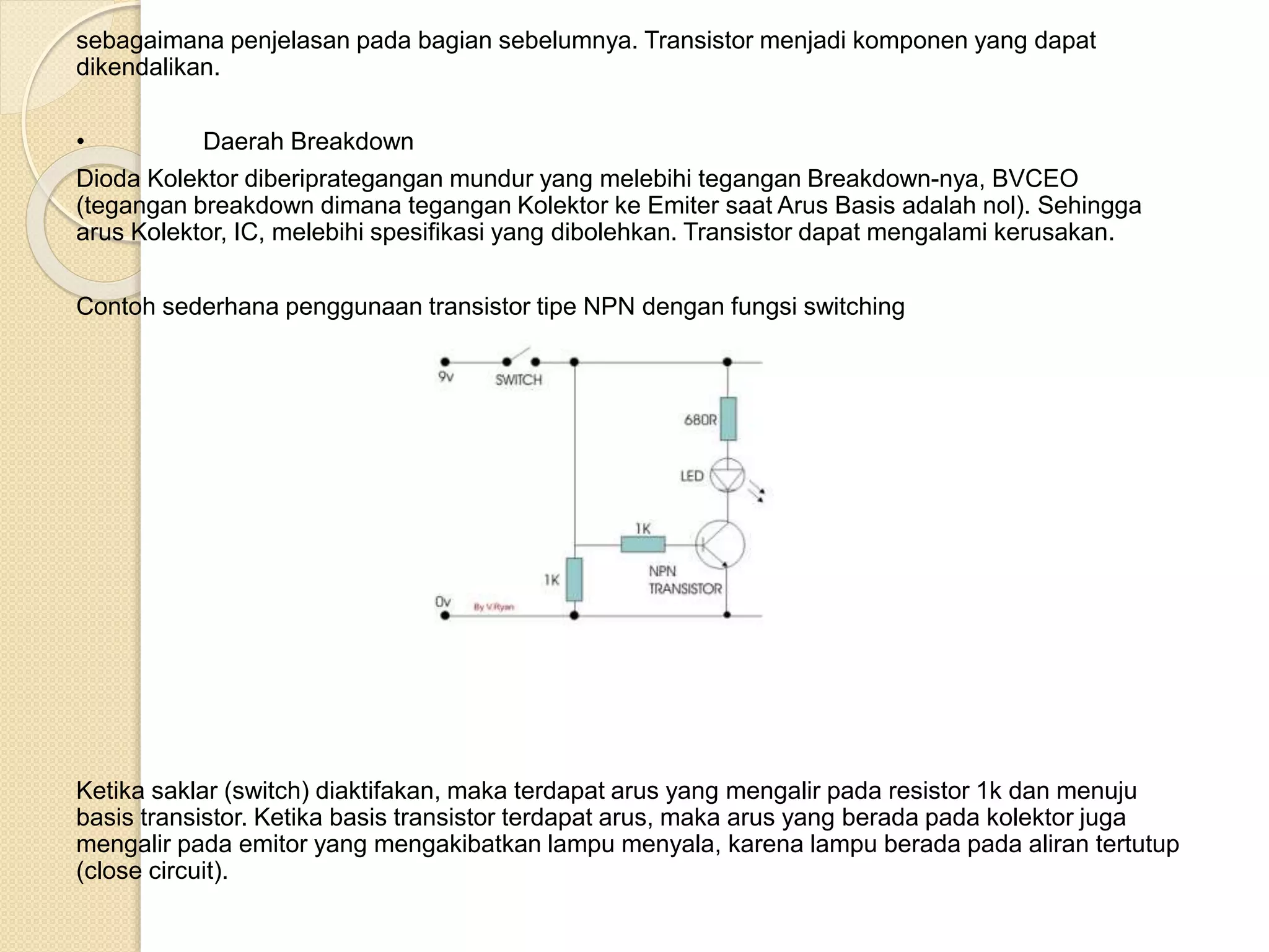 Tugas elektronika dan rangkaian listrik powerpoint | PPTX