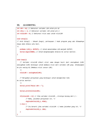 Tugas embedded system membuat lampu LED dengan ARDUINO UNO | PDF