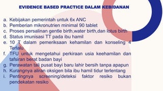 Evidence based dalam praktik kebidanan | PPTX