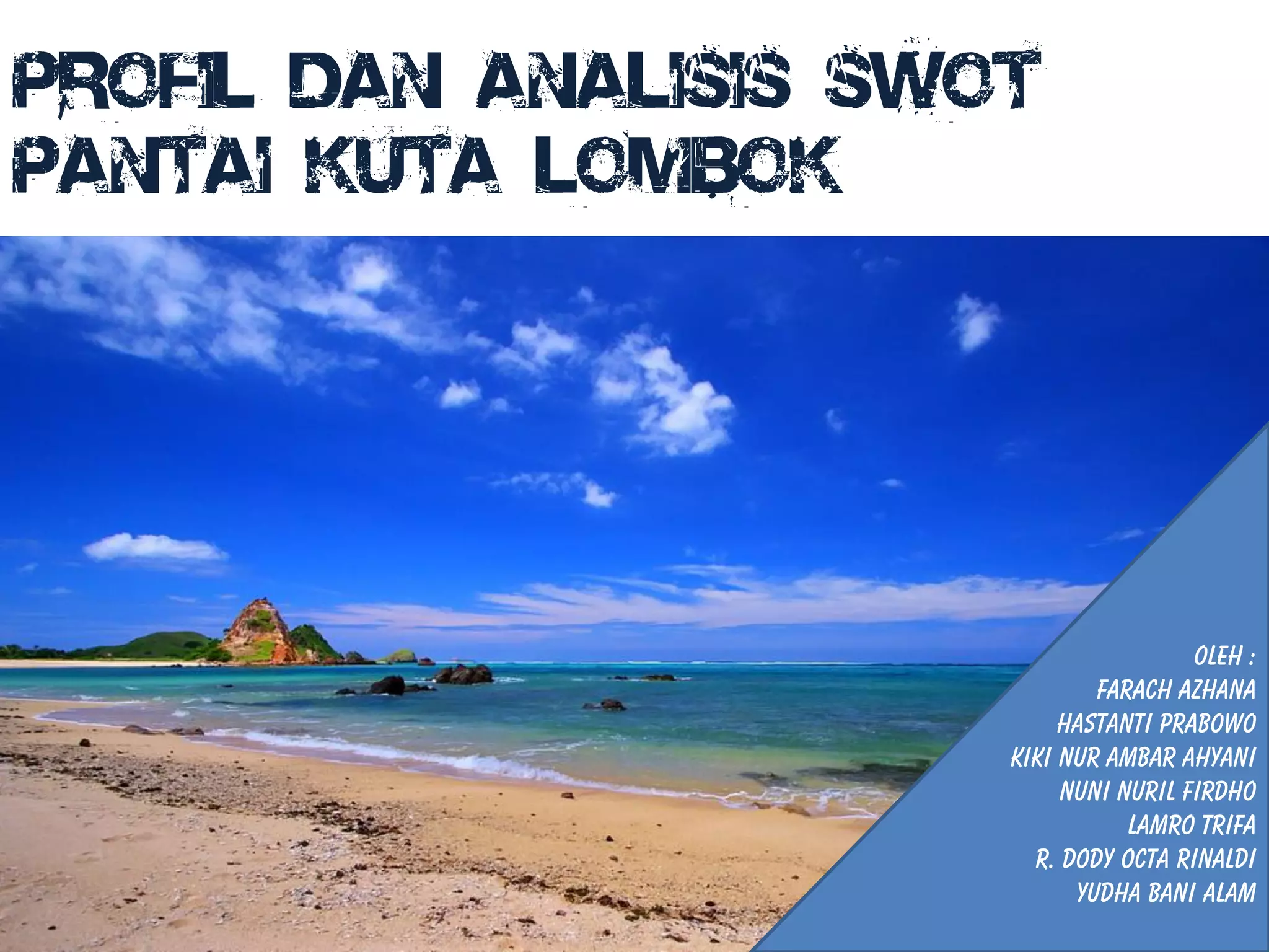 Profil dan Analisis SWOT Pantai Kuta Lombok | PDF