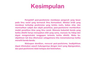 Post Positivisme | PPT