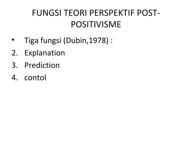 Post Positivisme | PPT