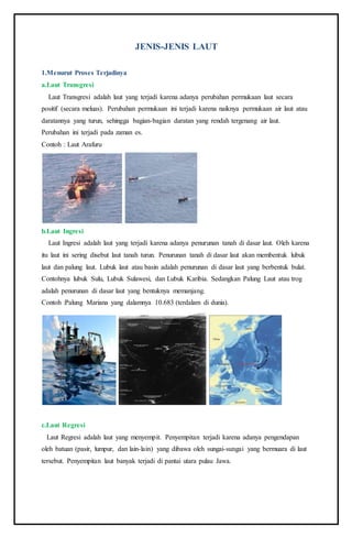 Laut berdasarkan Proses terjadinya | DOCX