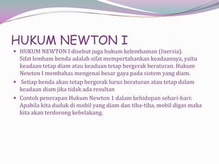 hukum newton | PPTX