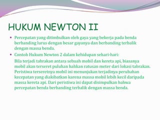 hukum newton | PPTX