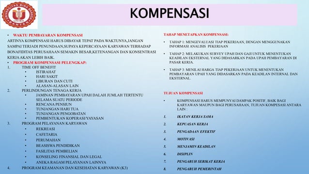 Tugas framework evaluasi kinerja dan kompensasi | PPTX