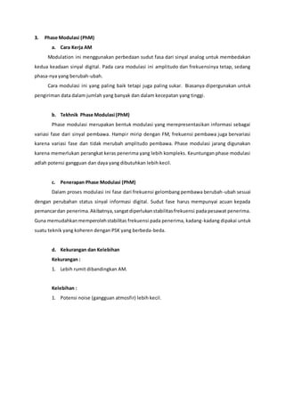 Tugas modulation AM, FM, dan PM | DOCX