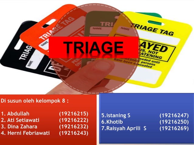 TRIAGE DALAM GAWAT DARURAT | PPTX