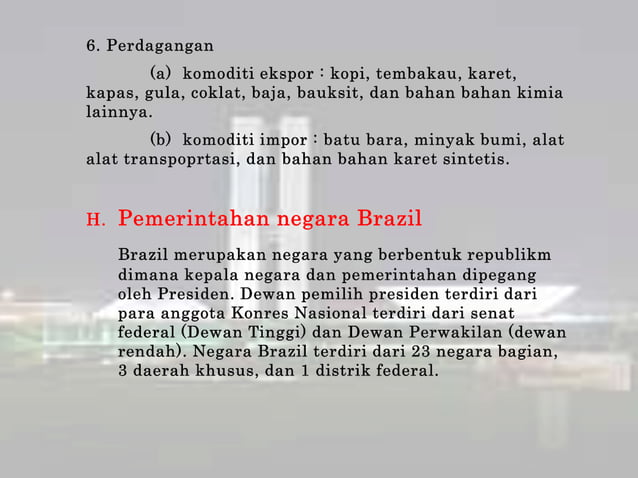 NEGARA BRAZIL | PPTX