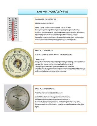 Alat alat dan penemunya "geo" | DOCX