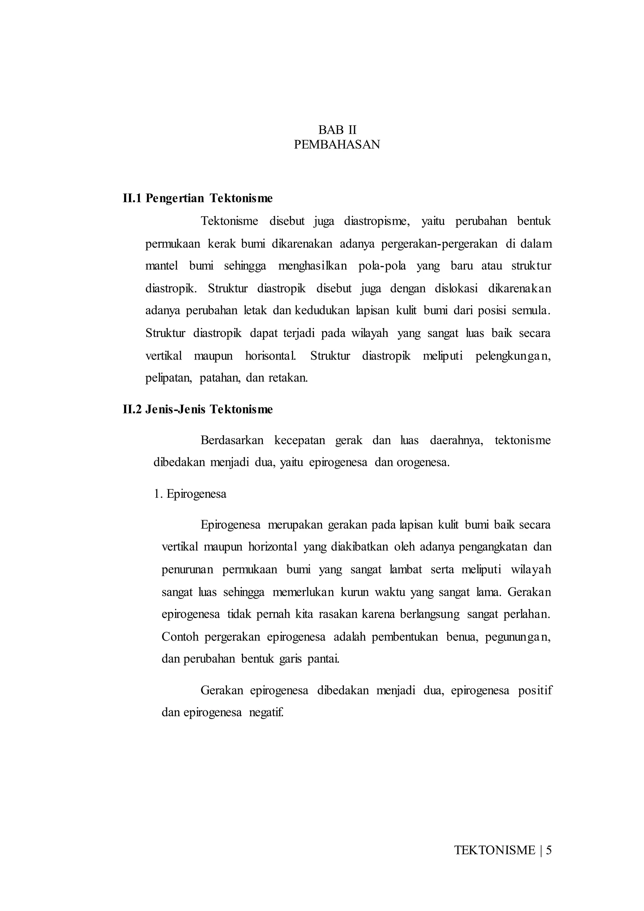 Tugas Geologi Dasar (Tektonisme) | DOCX