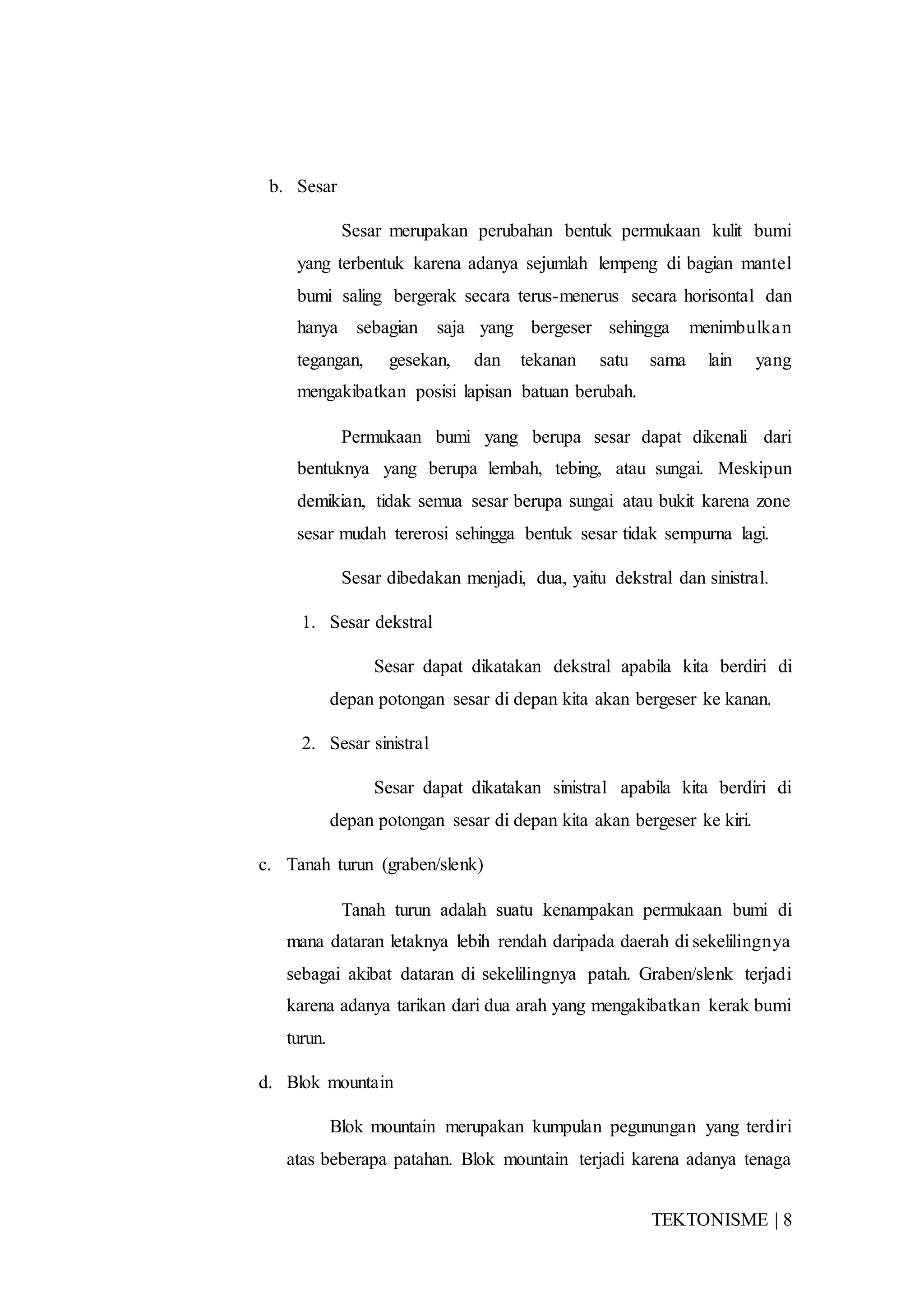 Tugas Geologi Dasar (Tektonisme) | DOCX