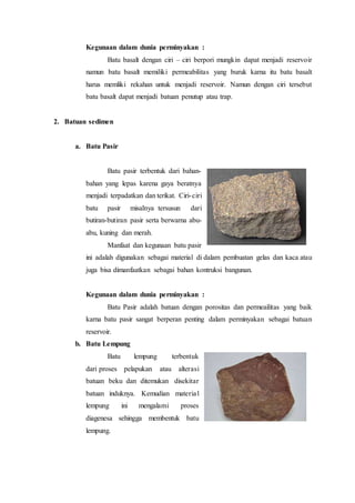 Tugas geologi minyak dan gas bumi | DOCX