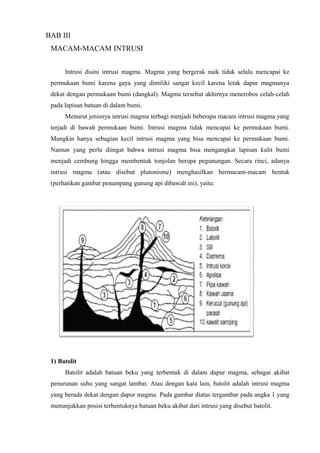 Makalah Geologi Teknik Bab Intrusi | PDF