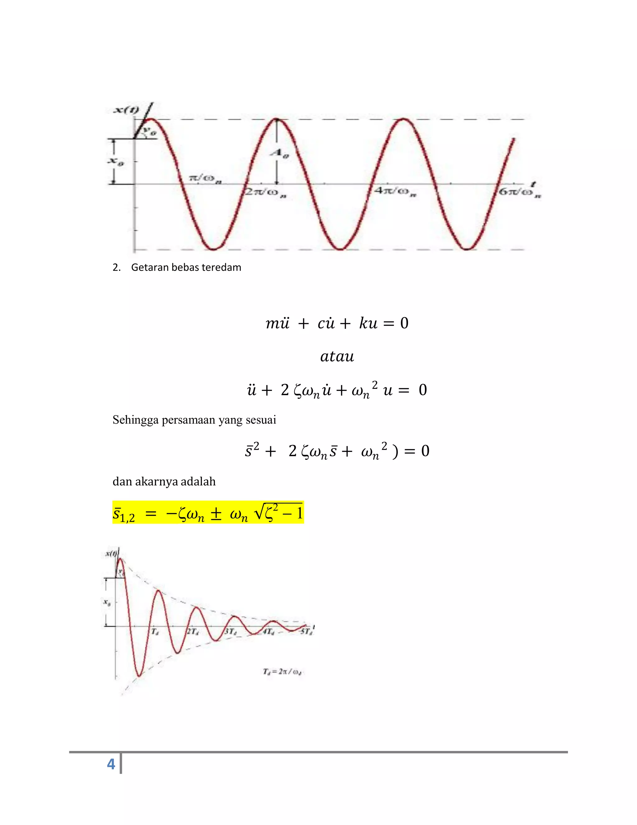 Tugas getaran mekanis ( fungsi matematika getaran mekanis ) | PDF