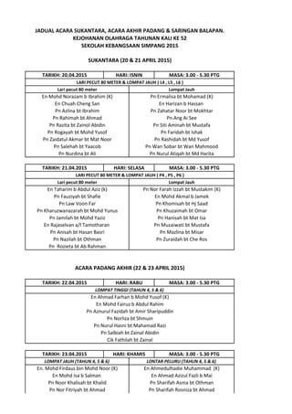 Tugas guru sebelum sukan | PDF