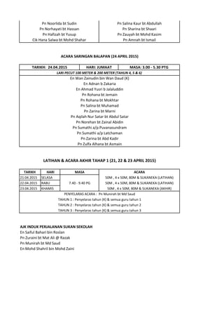 Tugas guru sebelum sukan | PDF