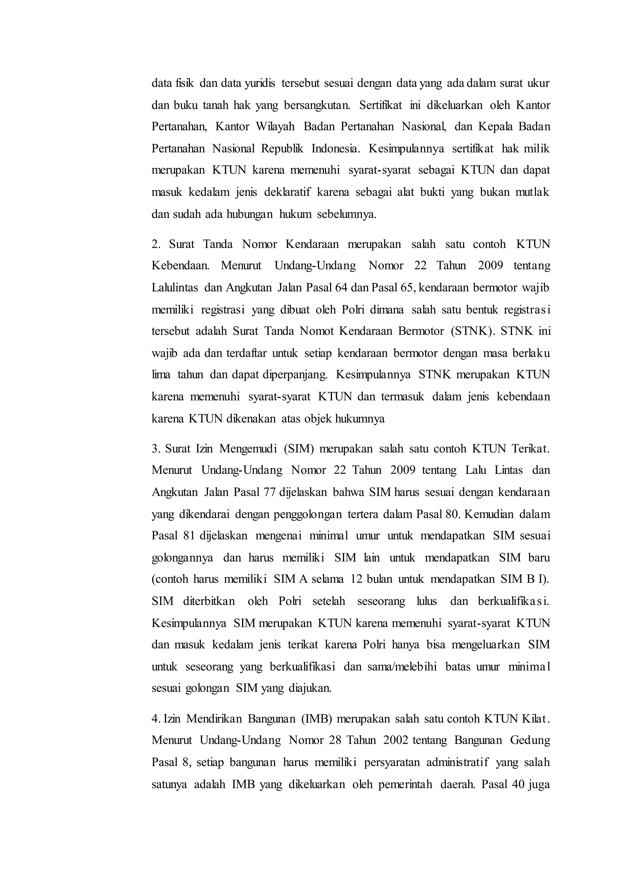 Keputusan Tata Usaha Negara | DOCX