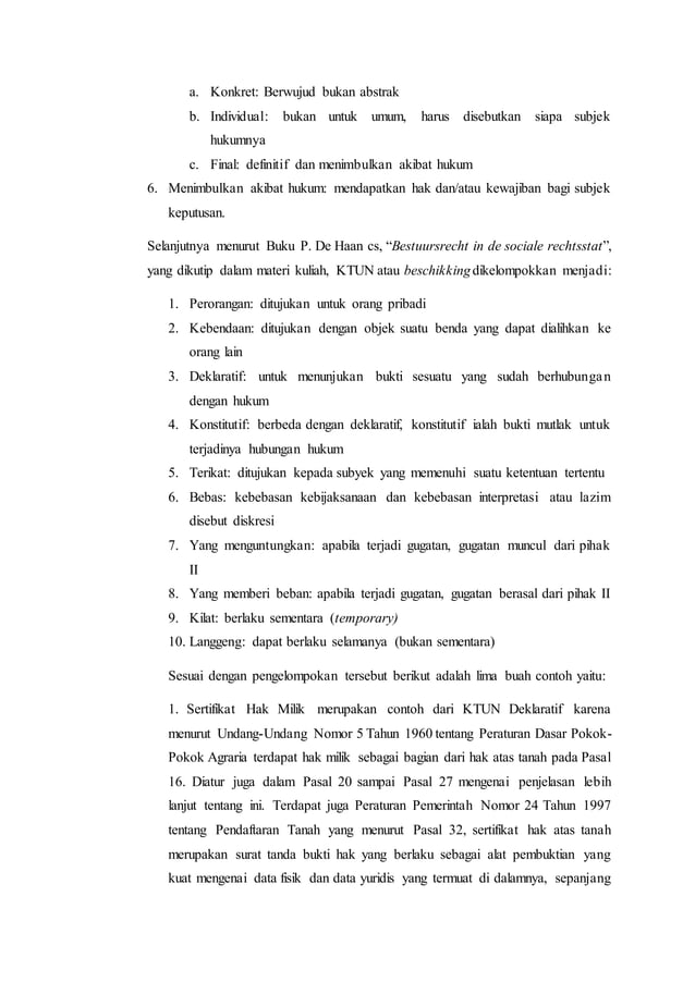 Keputusan Tata Usaha Negara | DOCX