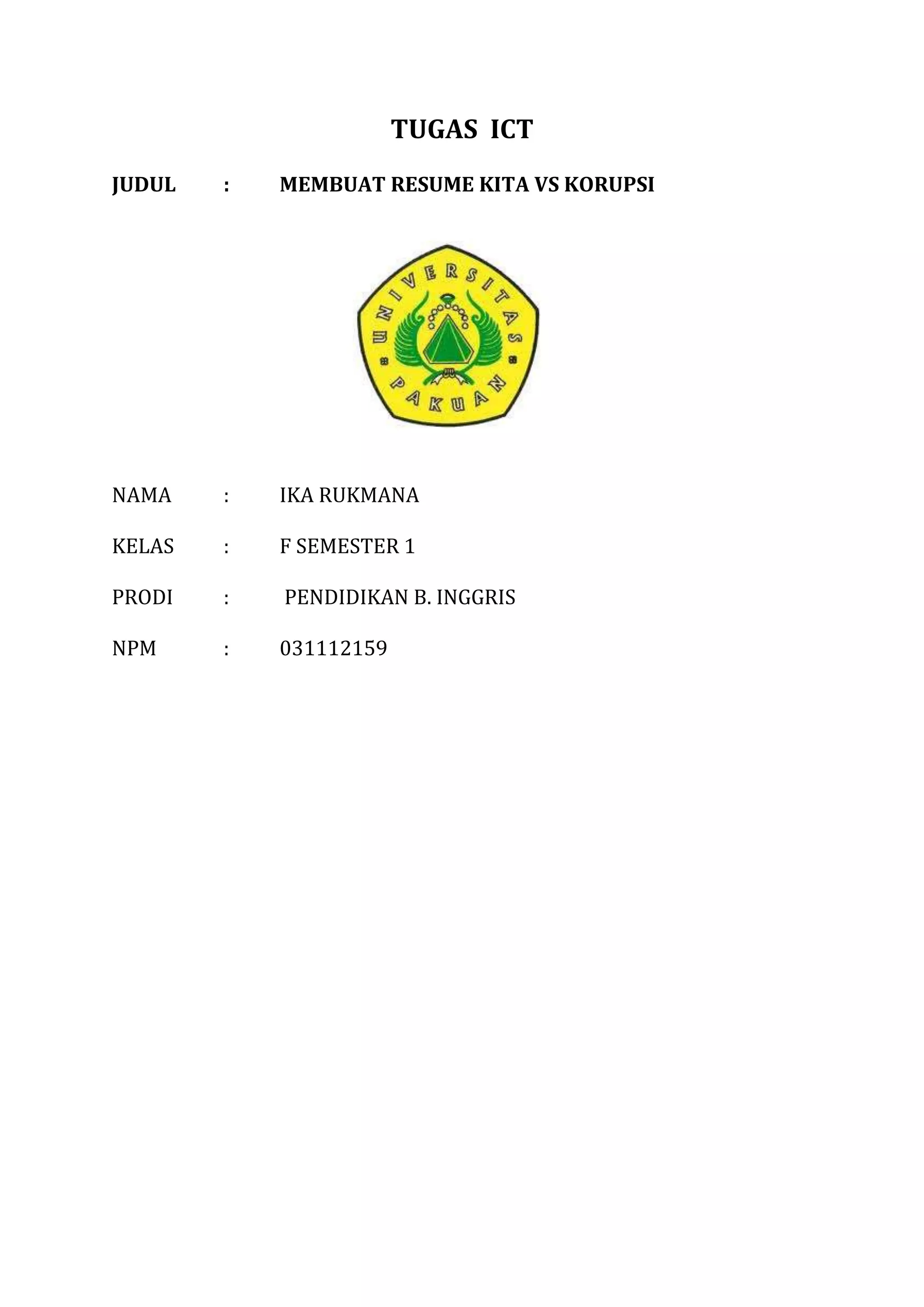 Tugas ict kita vs korupsi | PDF