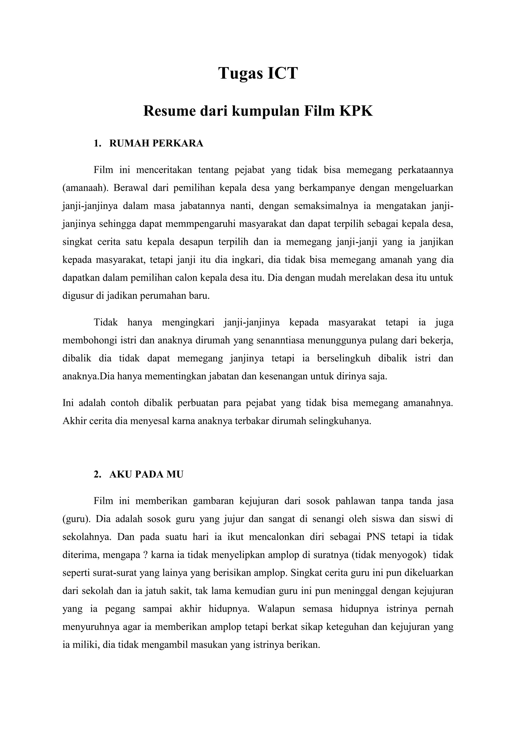 Resume Film | DOCX