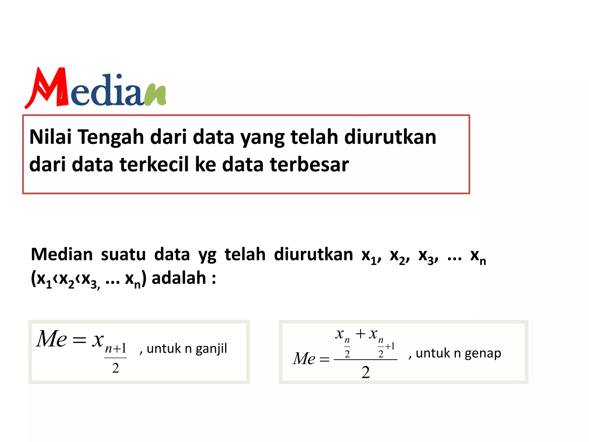 Mean, Median dan Modus (PPT) | PPTX