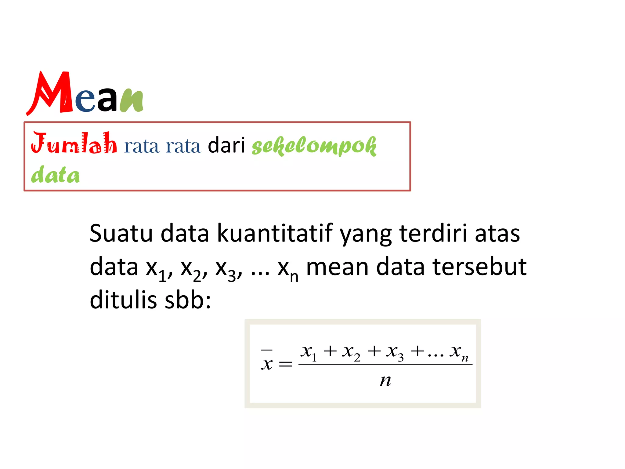 Mean, Median dan Modus (PPT) | PPTX