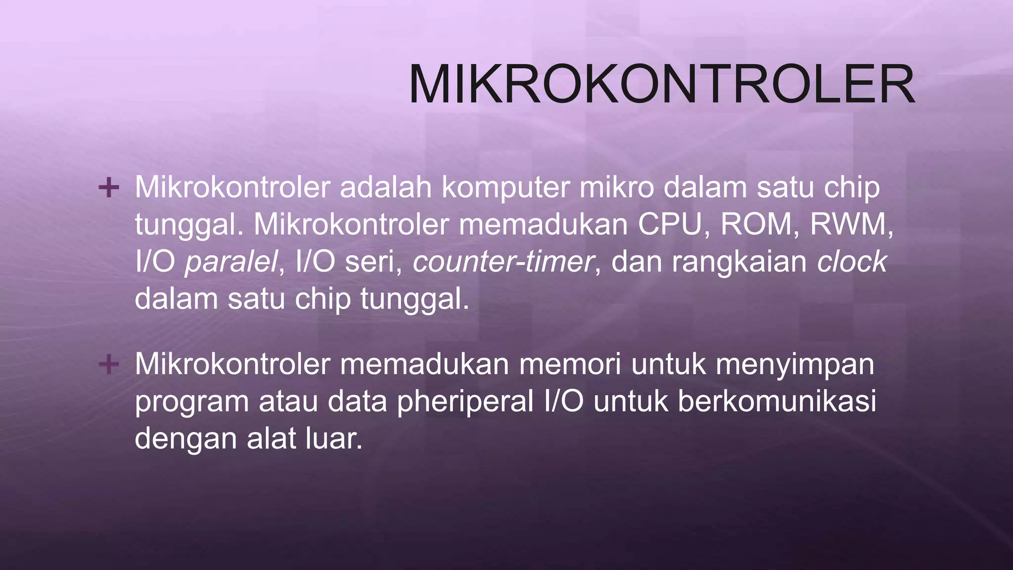 Perbedaan Mikroprosesor dan Mikrokontroler | PPTX