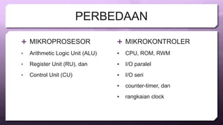 Perbedaan Mikroprosesor dan Mikrokontroler | PPTX