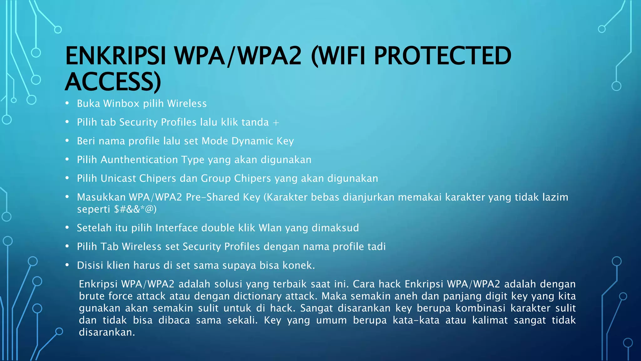 Tugas 1 jaringan nirkabel (security on wireless) | PPTX