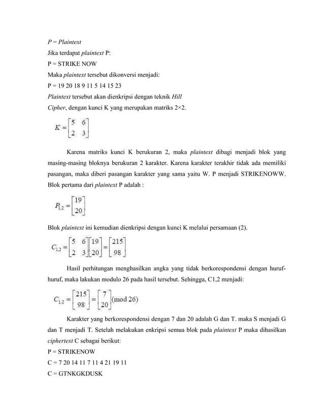 Sistem Kriptografi Klasik Berbasis Substitusi | DOCX