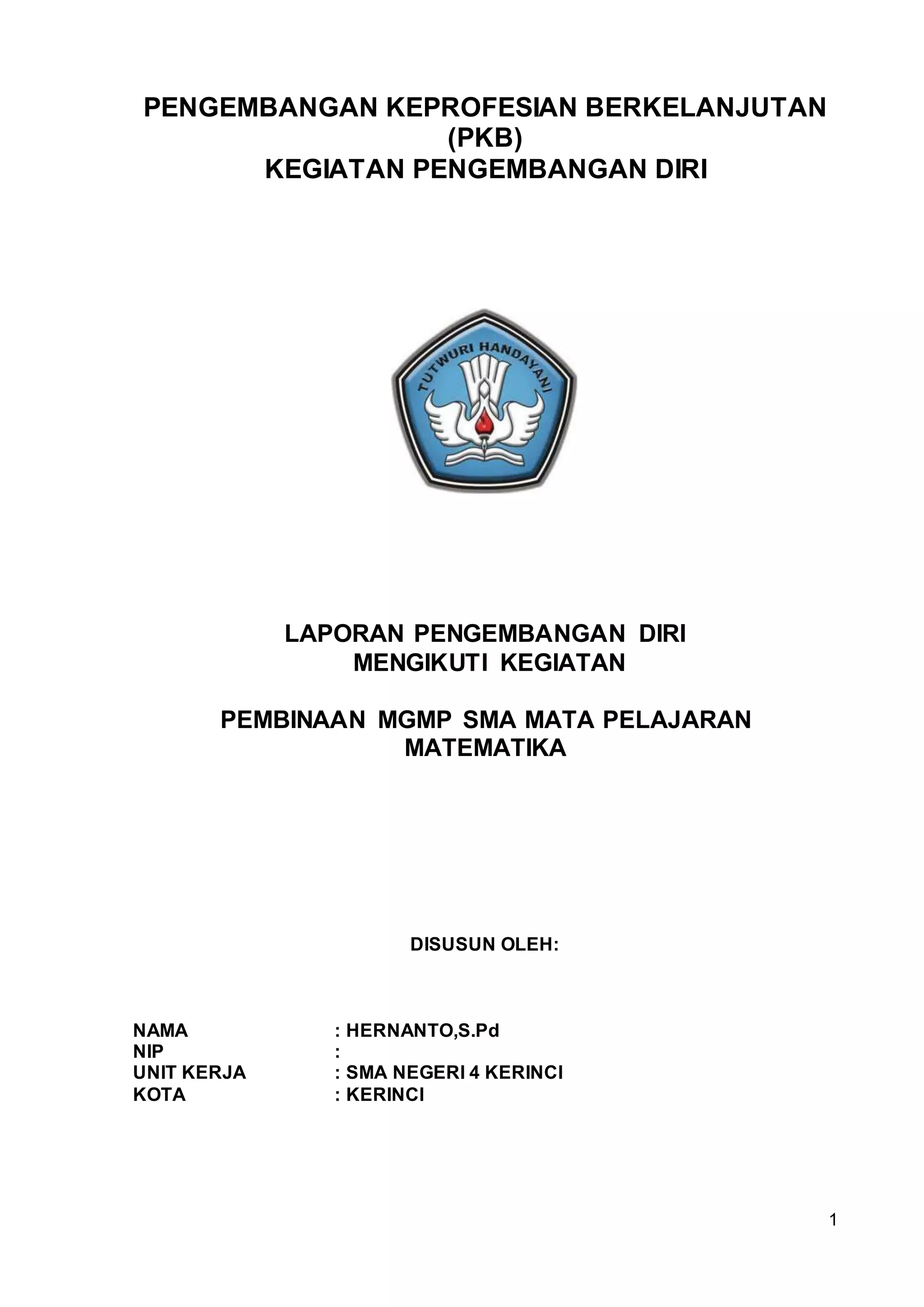PKB Tugas individu HERNANTO,S.Pd SMA4 - kerinci | PDF