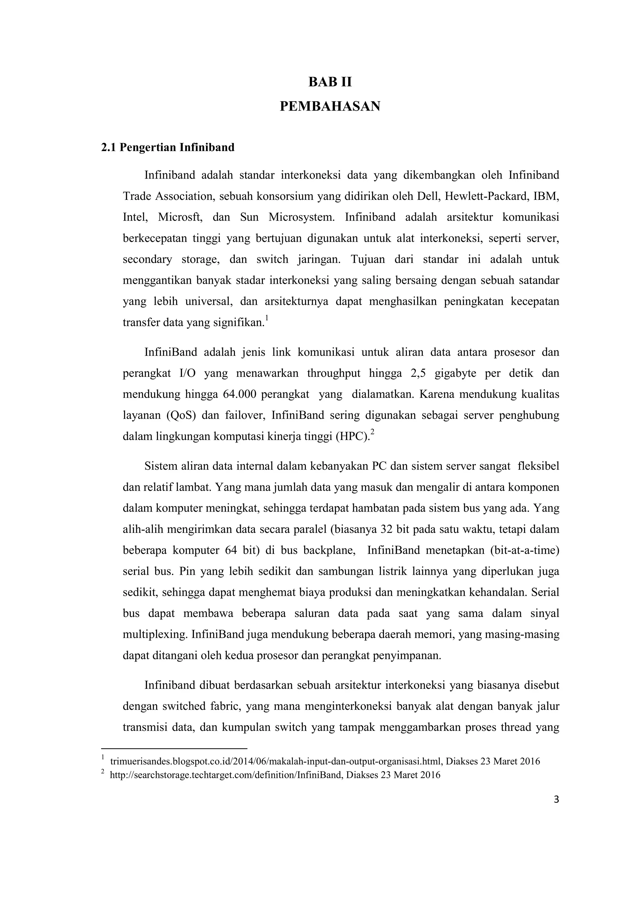 Arsitektur dan Organisasi Komputer - infiniband | PDF