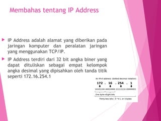 jaringan dasar tentang ip address | PPT