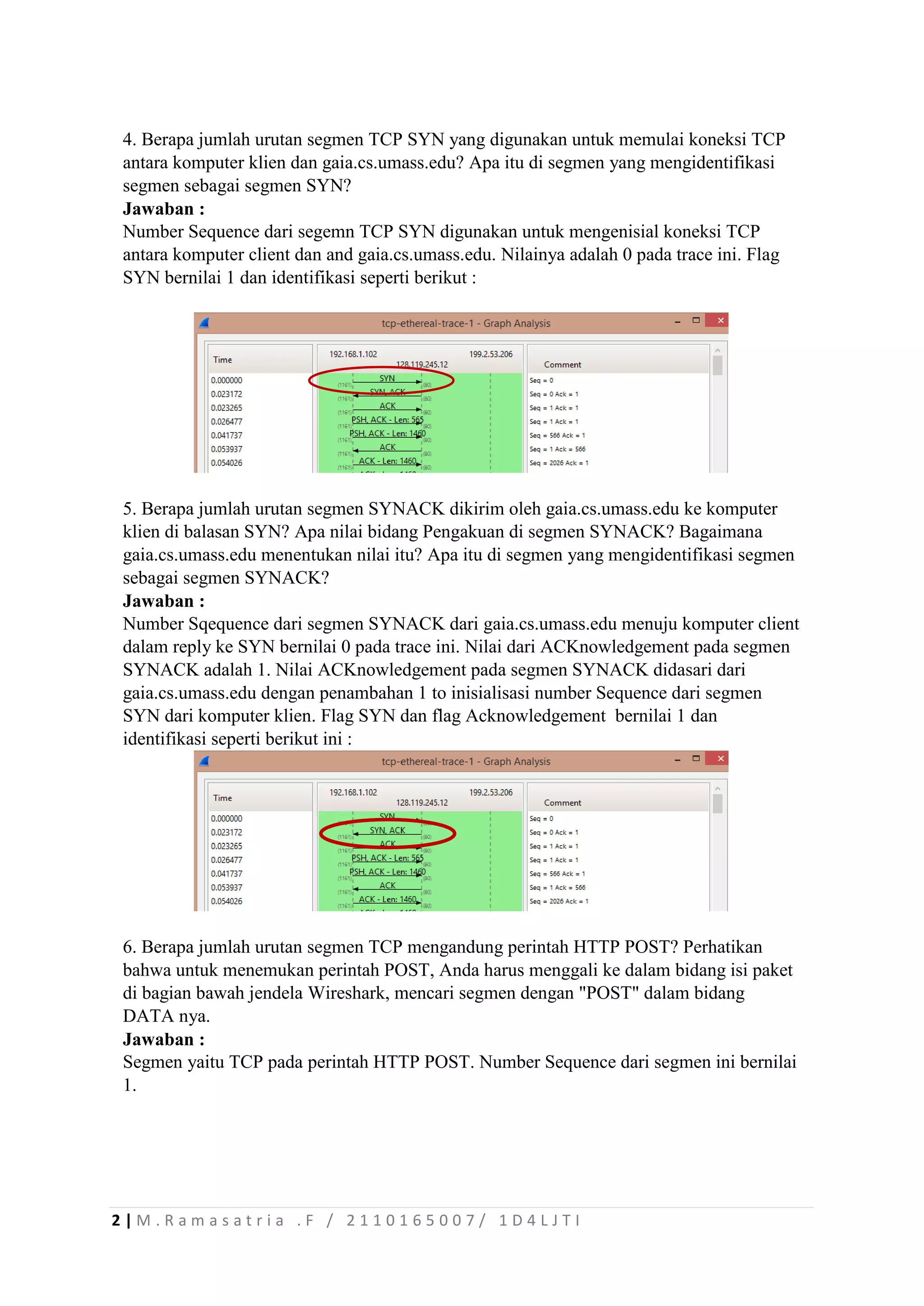Pengamatan Wireshark pada TCP dan UDP | PDF
