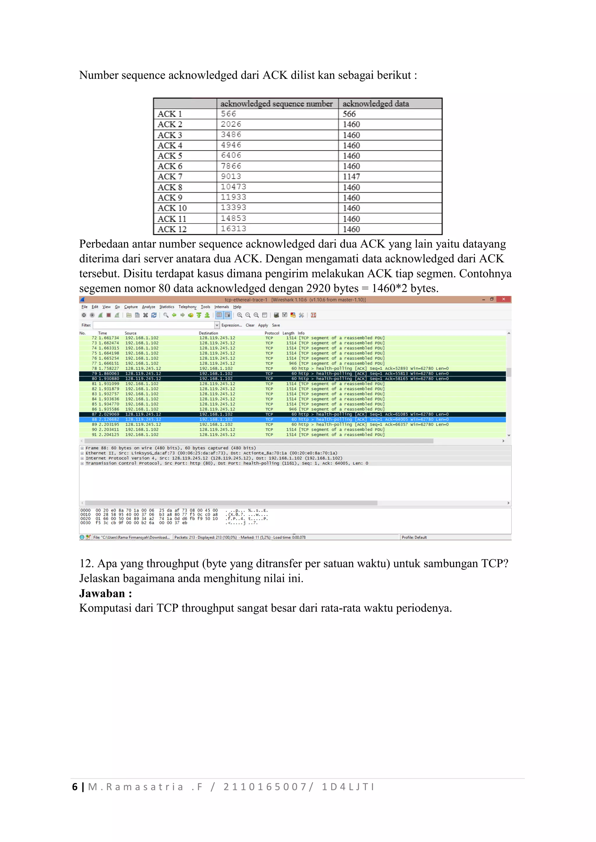 Pengamatan Wireshark pada TCP dan UDP | PDF