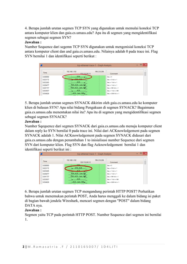 Pengamatan Wireshark pada TCP dan UDP | PDF