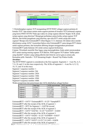 Pengamatan Wireshark pada TCP dan UDP | PDF