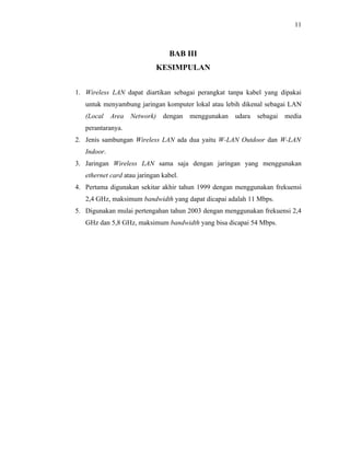 Tugas jaringan komputer wireless lan2 | PDF