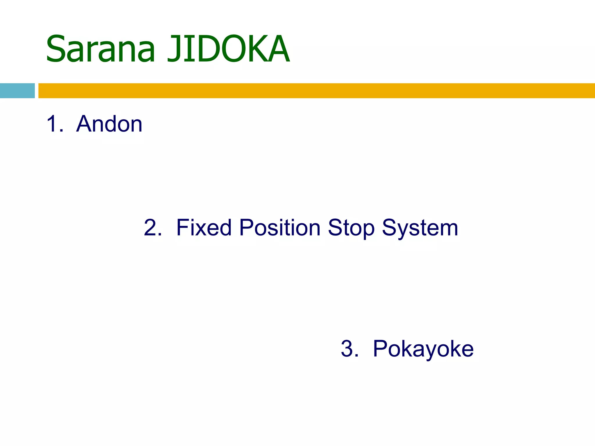 Implementation JIDOKA system | PPTX