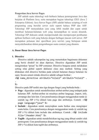 JSP (Java Server Pages) | PDF