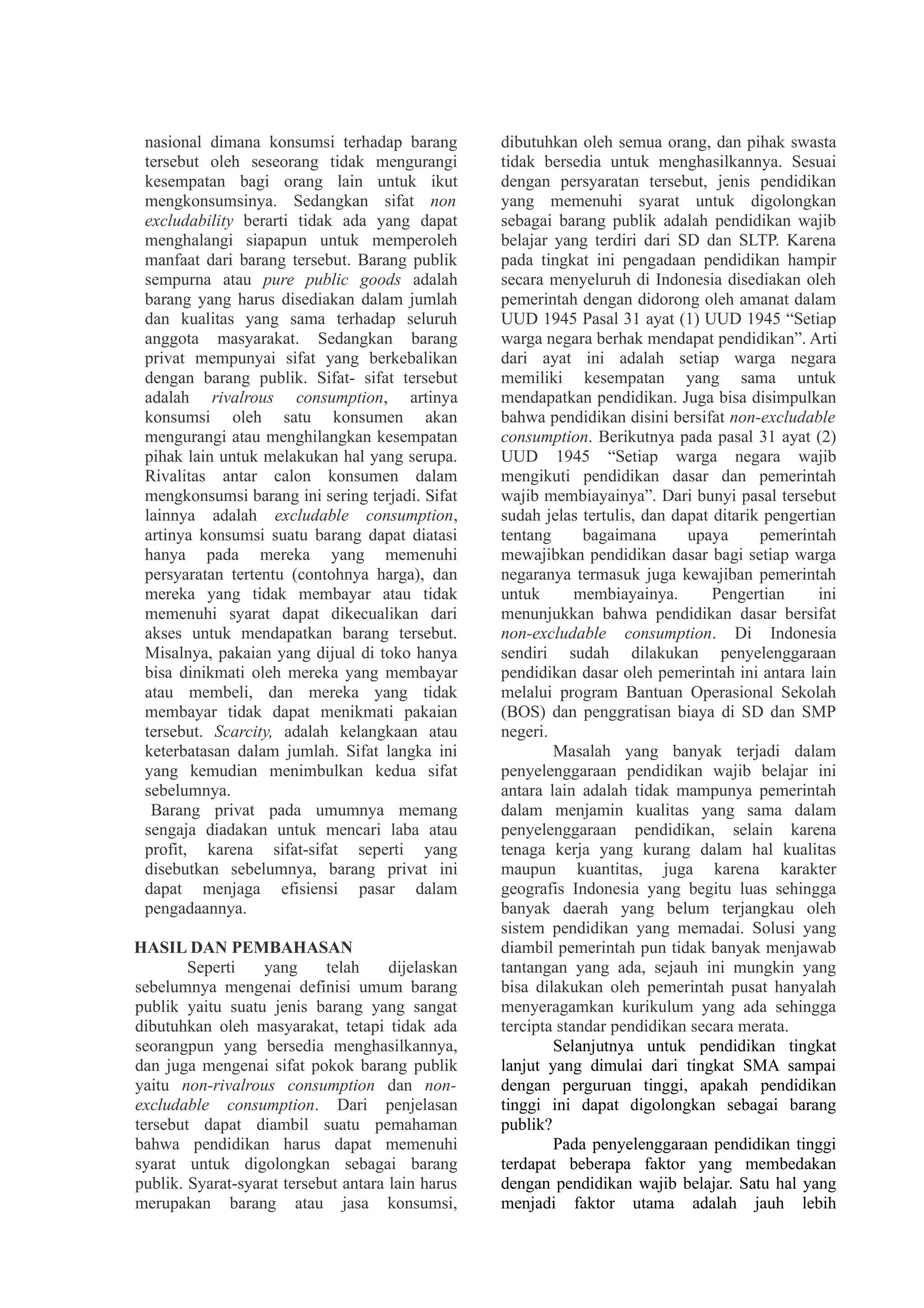 Jurnal Barang Publik | PDF