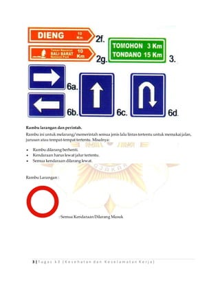 Tugas k3 Pengenalan Rambu lalulintas | DOCX