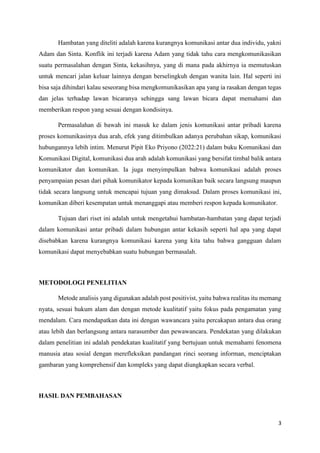 Analisis Konflik Komunikasi Antar Pribadi Dalam Hubungan Antar Kekasih ...