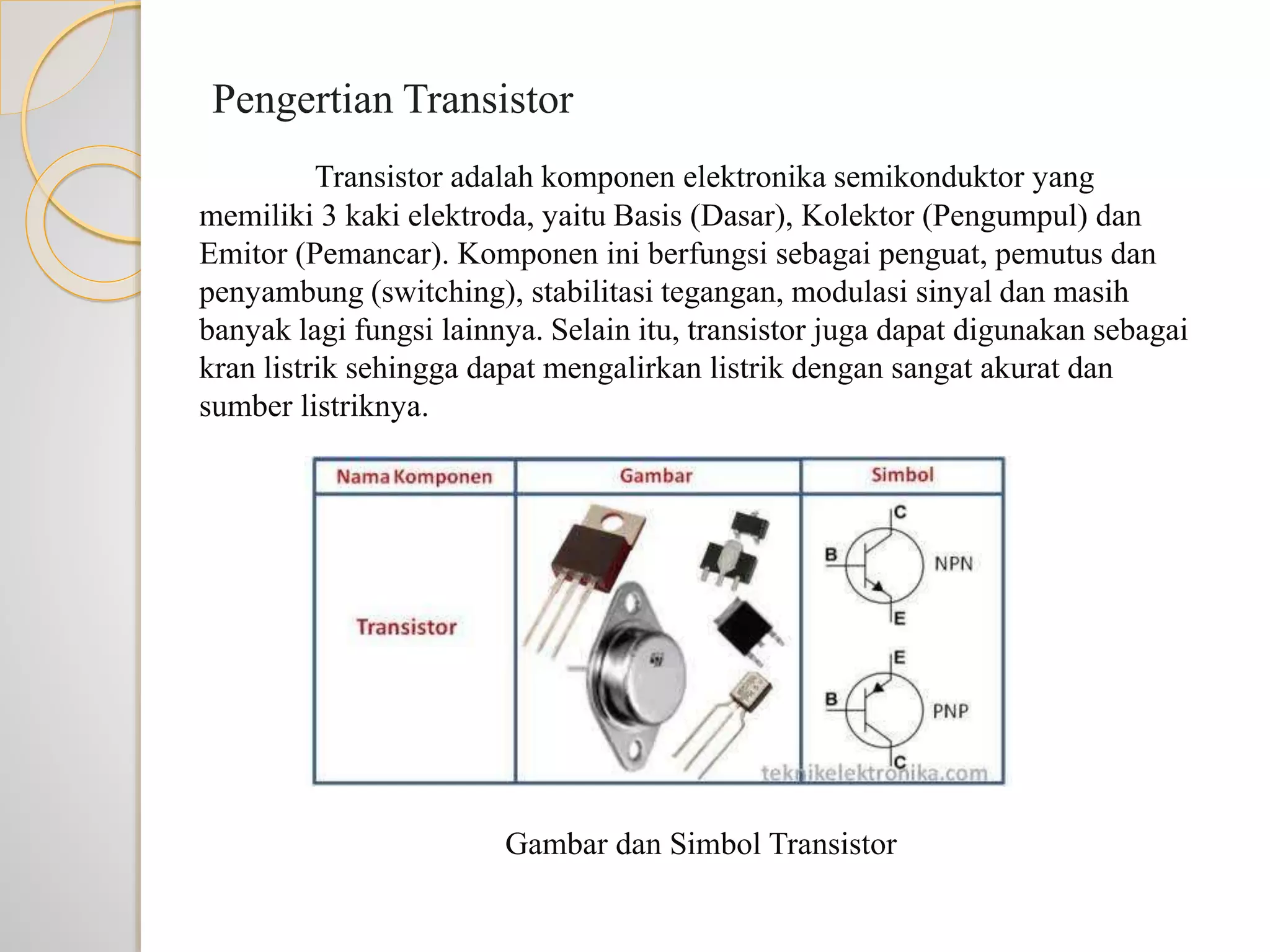 Tugas Karakteristik Transistor | PPTX