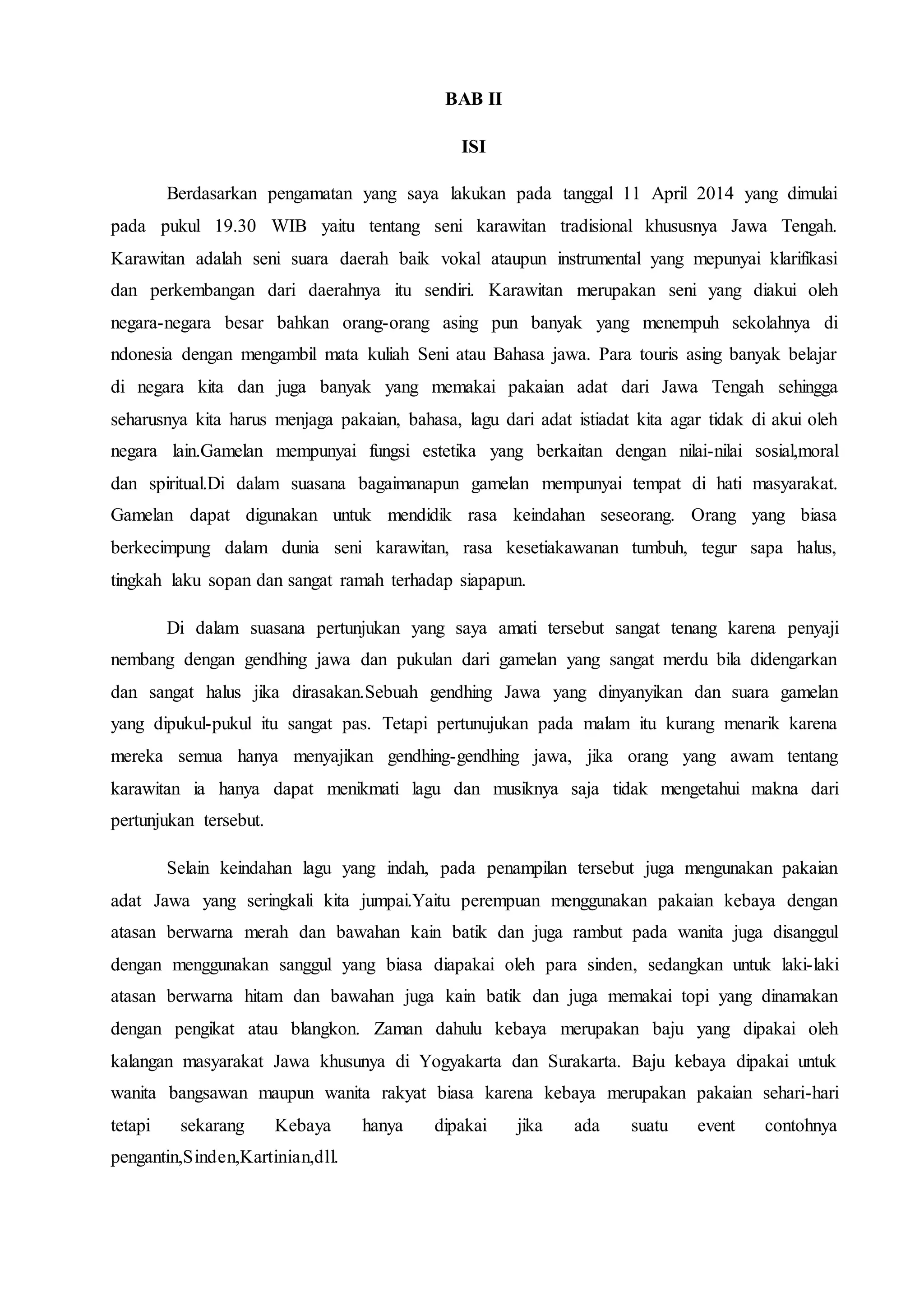 Tugas karawitan | PDF