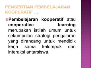 PEMBELAJARAN KOOPERATIF | PPT