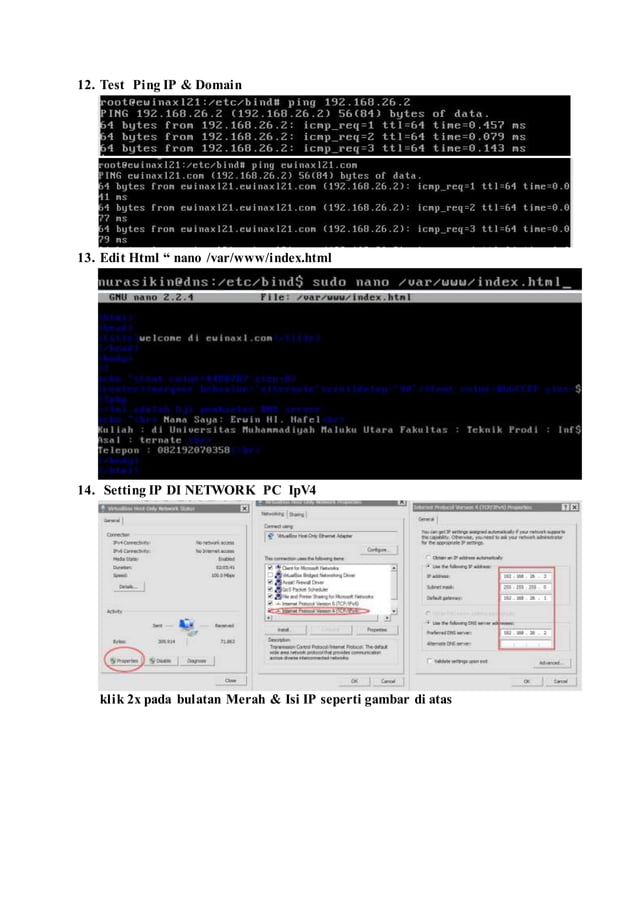 Simulasi Dns Server di ubuntu server | DOCX