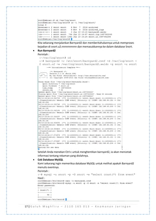 Laporan Keamanan Jaringan Snort IDS | PDF