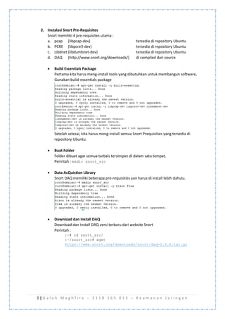 Laporan Keamanan Jaringan Snort IDS | PDF